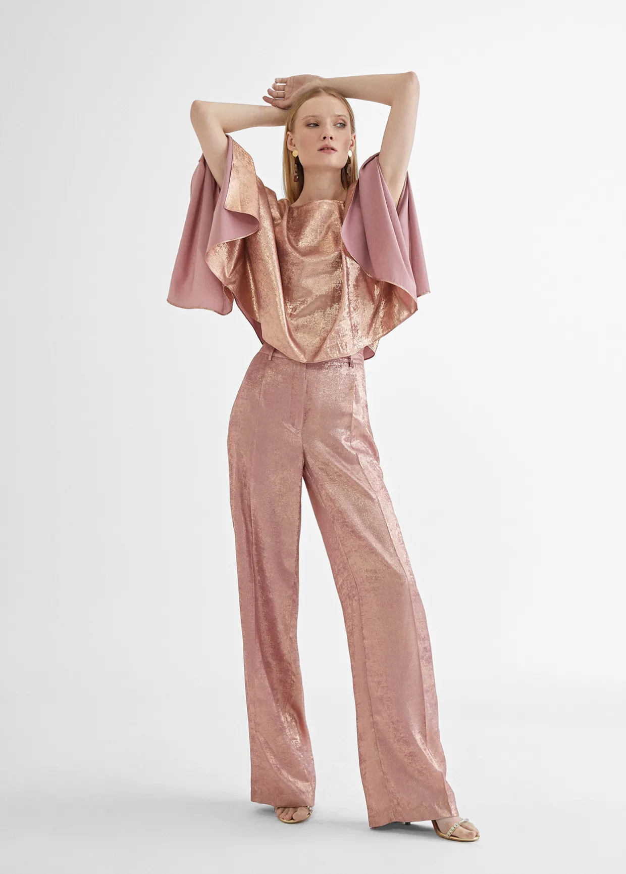 Capa corta rosa - Mujeres Brillan